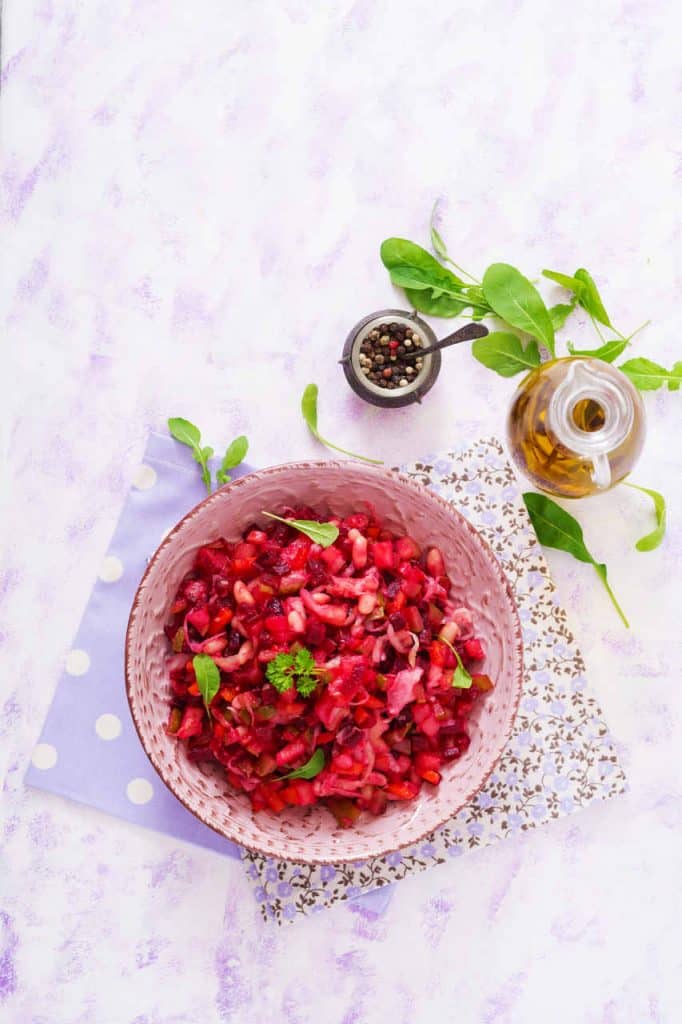 Snelle En Gezonde Rode Bieten Salade Met Appel